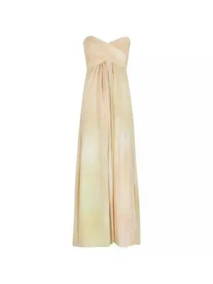 ERMANNO FIRENZE Twisted Strapless Maxi Dress - Neutrals
