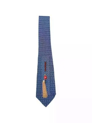 A.N.G.E.L.O. VINTAGE CULT Customised Hermès Tie - Blue