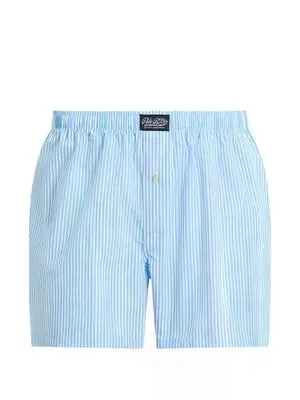 Polo Ralph Lauren Striped-pattern Logo-patch Boxer - Blue