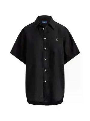 Polo Ralph Lauren Patch-pocket Linen Shirt - Black
