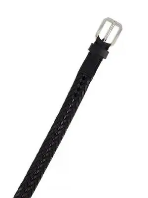 TOM FORD Braided Leather Belt - Black