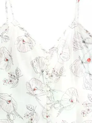 Olivia Von Halle Etta Floral-print Pajamas