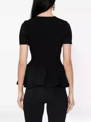 Roland Mouret Button Detail Peplum Top