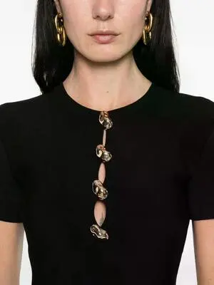 Roland Mouret Button Detail Peplum Top