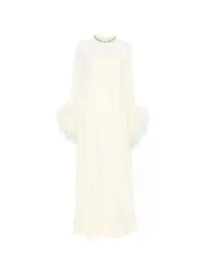 Roland Mouret Feather-trim Gown