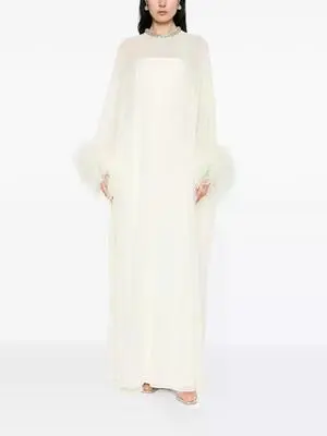 Roland Mouret Feather-trim Gown