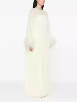 Roland Mouret Feather-trim Gown