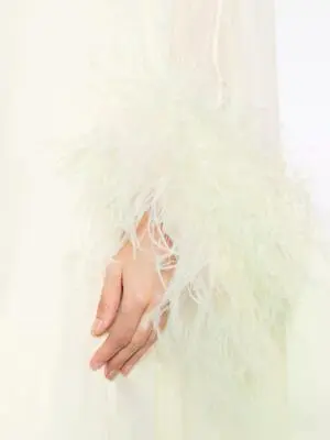 Roland Mouret Feather-trim Gown