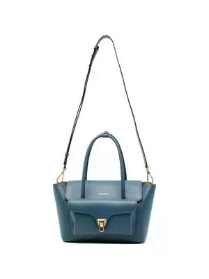 COCCINELLE Medium Leather Top-handle Tote Bag - Blue