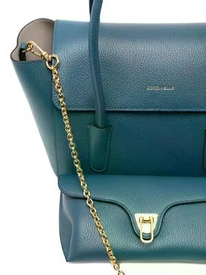 COCCINELLE Medium Leather Top-handle Tote Bag - Blue