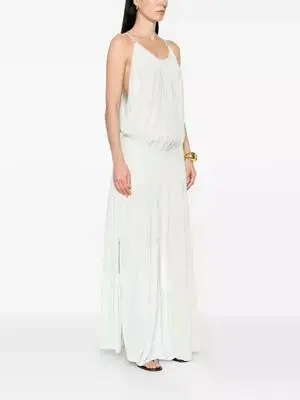 IRO PARIS Tiered Pleated Dress - Green