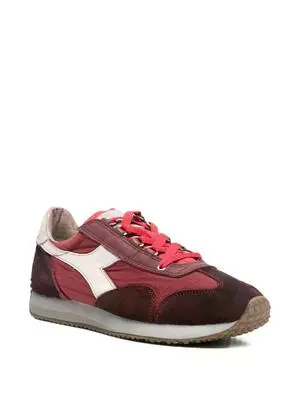 DIADORA Equipe Logo Stripe Leather Sneakers - Red
