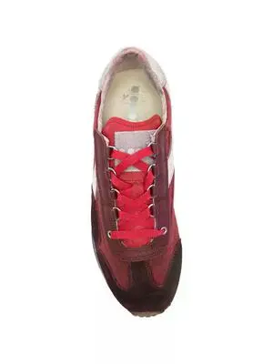 DIADORA Equipe Logo Stripe Leather Sneakers - Red