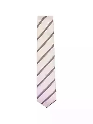 Corneliani Striped Neck Tie - Neutrals