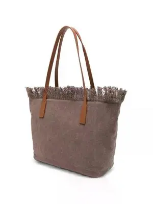 MC2 SAINT BARTH City Fringed Tote Bag - Brown