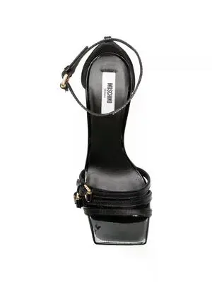 Moschino Buckle-strap Leather Sandals