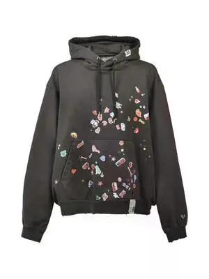Mihara Yasuhiro Stickers Hoodie - Black