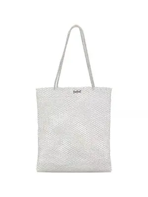 CORDERA Beaded Tote Bag - Silver