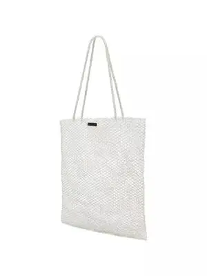 CORDERA Beaded Tote Bag - Silver