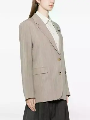 GOLDEN GOOSE Pinstripe Embellished Blazer