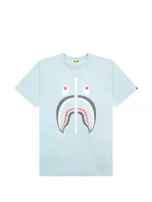 A BATHING APE Shark-print T-shirt - Blue