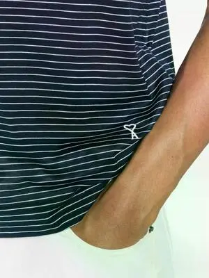 AMI Paris Striped Logo Tank Top