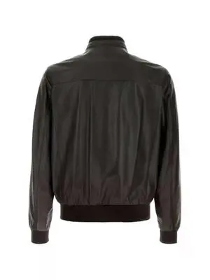 MOORER Zip-up Bomber Jacket - Black