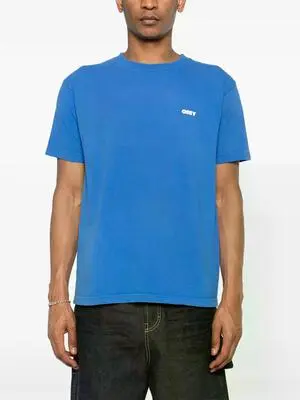 Obey Logo-detail T-shirt - Blue
