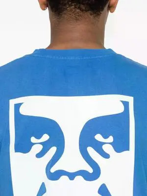 Obey Logo-detail T-shirt - Blue