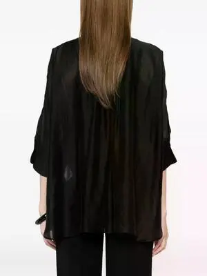 TRAME AUREE Stand-collar Shirt
