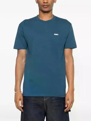 Obey Logo-detail T-shirt - Blue