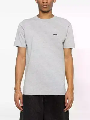 Obey Logo-detail T-shirt - Grey