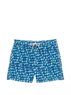MC2 SAINT BARTH Printed Swim Shorts - Blue