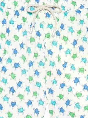 MC2 SAINT BARTH Turtle-print Swim Shorts - Neutrals