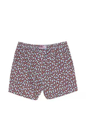 MC2 SAINT BARTH Seahorse-print Swim Shorts - Brown