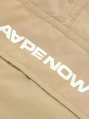 AAPE BY *A BATHING APE Logo Cargo Shorts - Neutrals