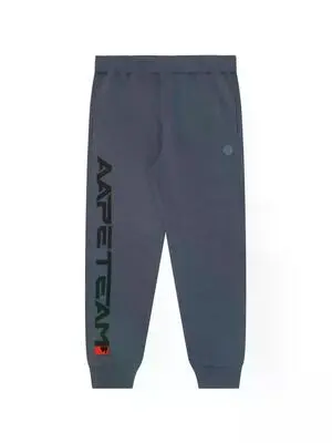 AAPE BY *A BATHING APE Embroidered Logo Patch Sweatpants Blue