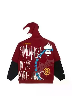AAPE BY *A BATHING APE Layered Hoodie - Red