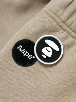 AAPE BY *A BATHING APE Logo-detail Shorts - Neutrals