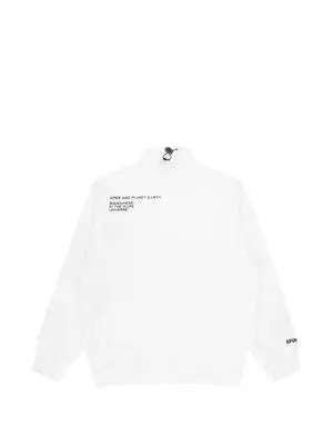 AAPE BY *A BATHING APE Globe Logo Sweatshirt - White