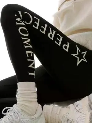 Perfect Moment Logo-print Leggings - Black