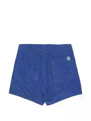 AAPE BY *A BATHING APE Moonface Floral-pattern Textured Shorts - Blue