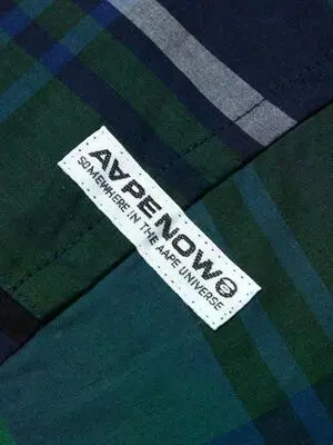 AAPE BY *A BATHING APE Moonface-patch Plaid Shirt