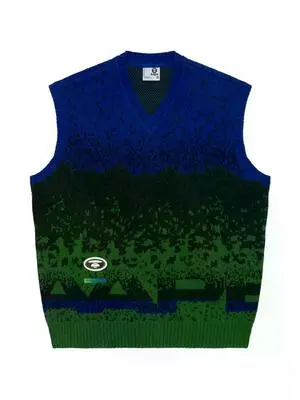 AAPE BY *A BATHING APE Intarsia-knit Vest
