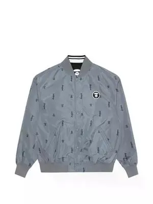 AAPE BY *A BATHING APE Moonface Reversible Bomber Jacket - Black
