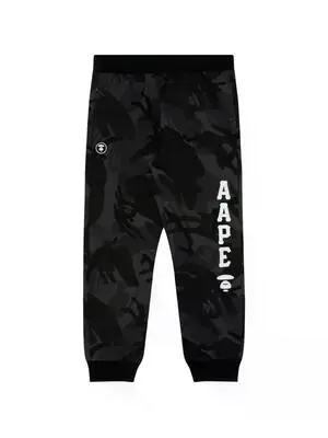 AAPE BY *A BATHING APE Moonface-patch Camo Track Pants Black