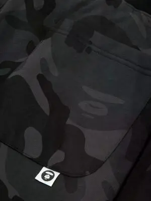 AAPE BY *A BATHING APE Moonface-patch Camo Track Pants - Black