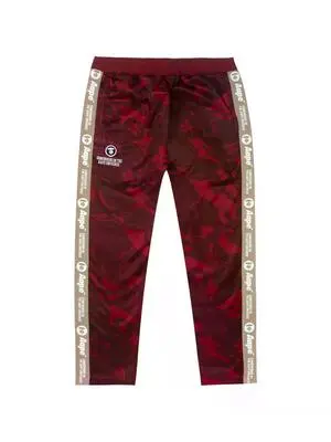 AAPE BY *A BATHING APE Moonface Camouflage Track Pants - Red
