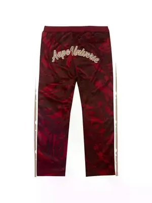 AAPE BY *A BATHING APE Moonface Camouflage Track Pants - Red