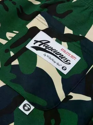 AAPE BY *A BATHING APE Moonface Camouflage Track Pants - Green